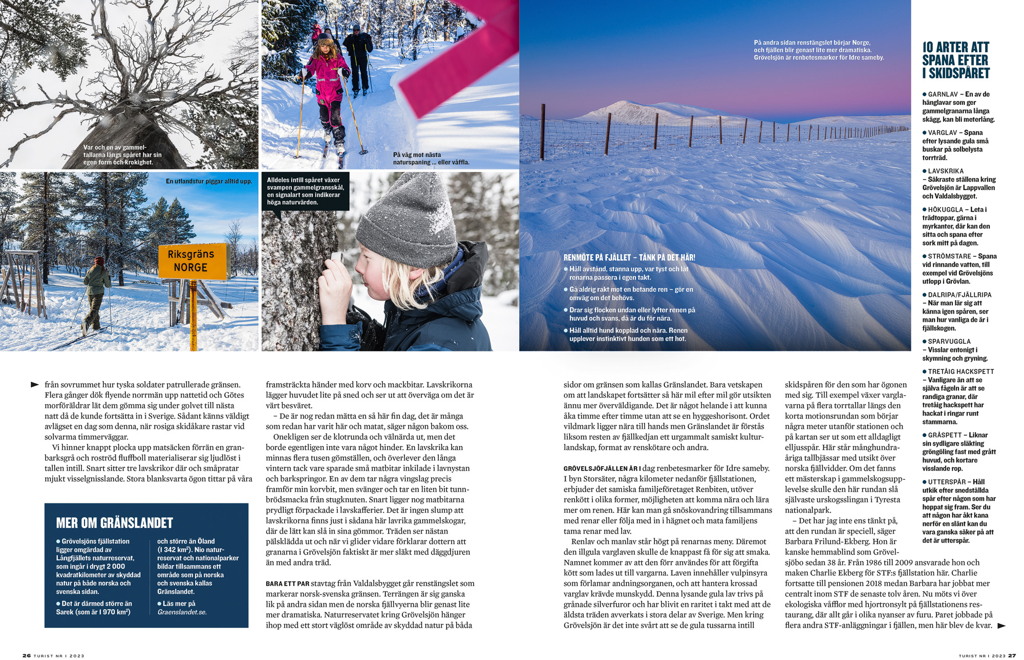 Reportage om Grövelsjön i tidningen Turist