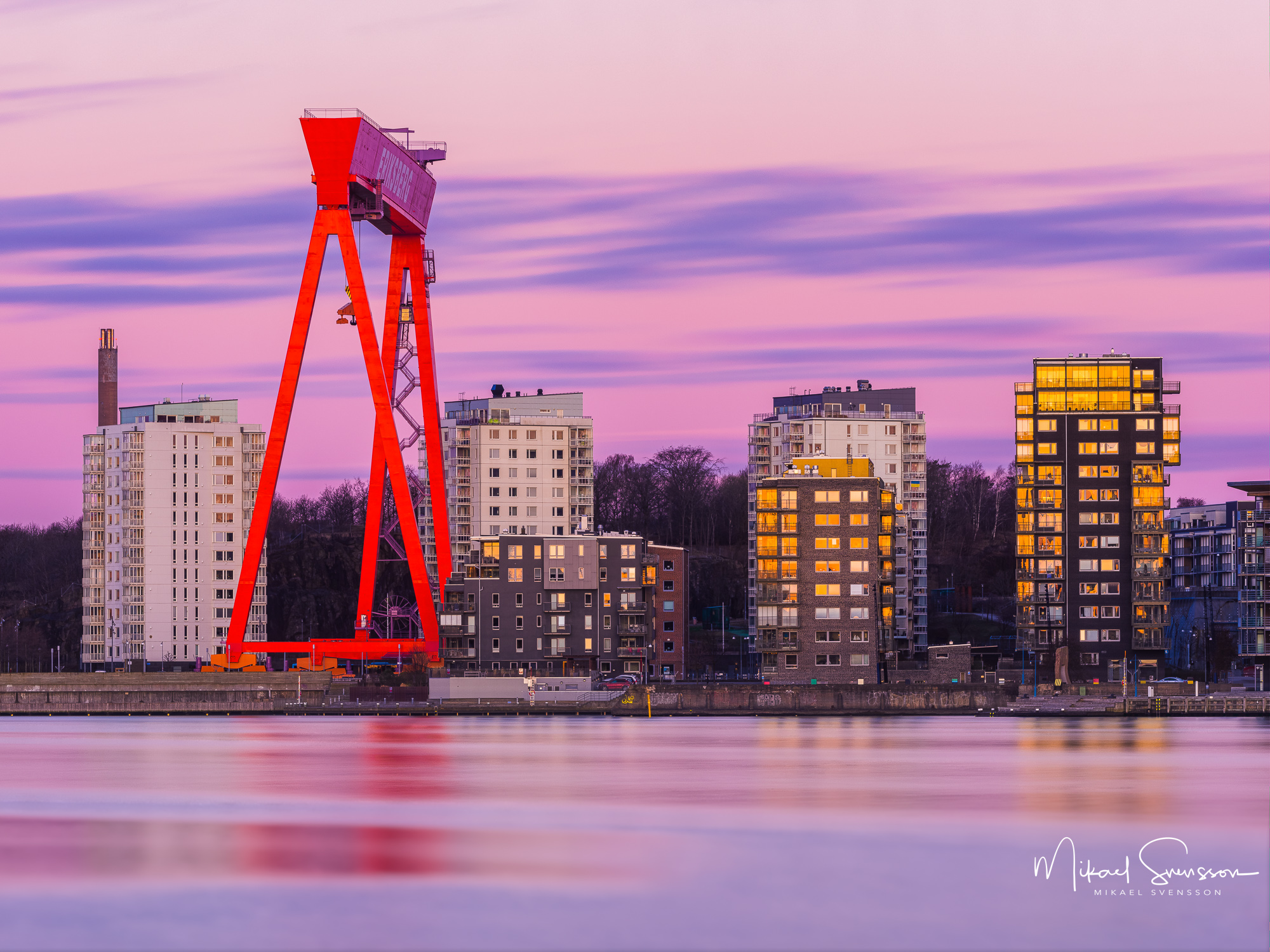 Morgonljus vid Eriksberg, Göteborg.