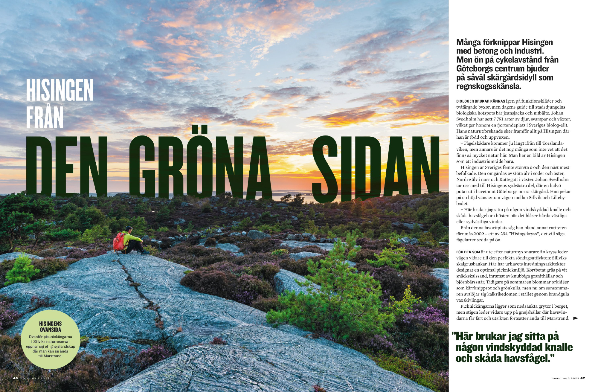 Reportage om Hisingen i tidningen Turist