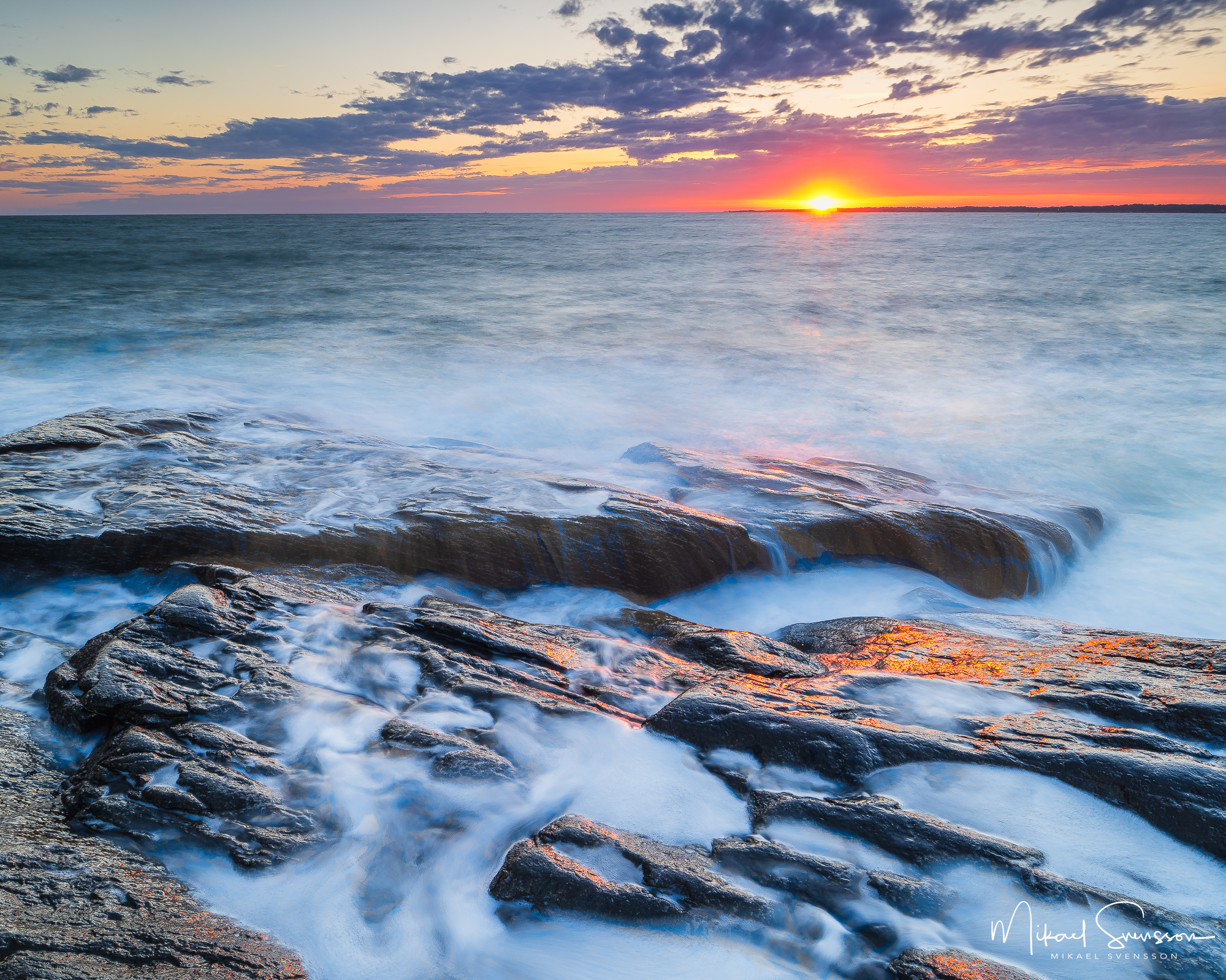 Solnedgång vid Näsbokrok naturreservat