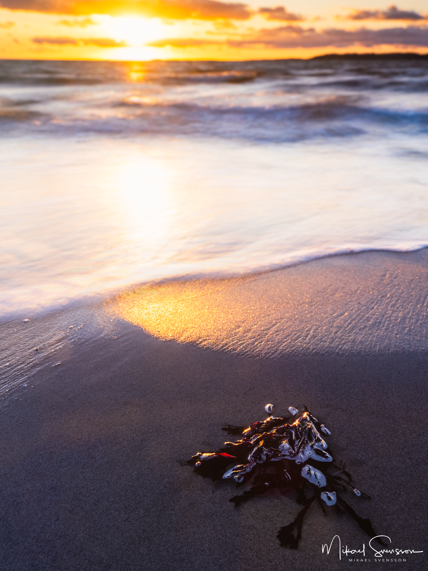 Solnedgång vid Stråvalla strand